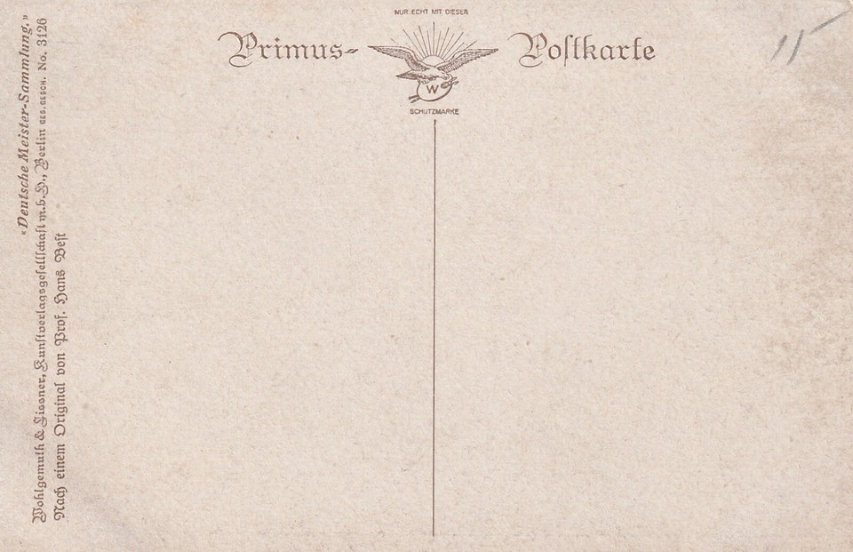 Old postcard 3391 - artist card by Prof. Hans Best - village politician ...