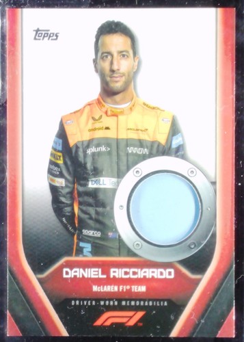 2022 Topps F1 Formula One Daniel Ricciardo Driver Worn Relic Blue Patch ...