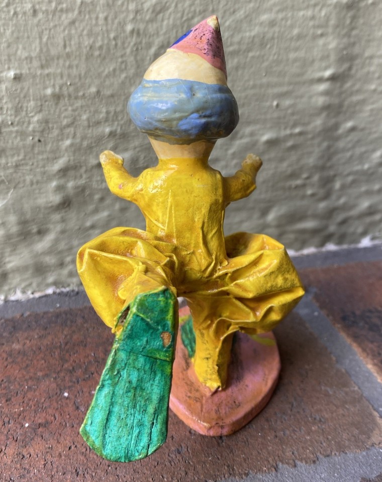Vintage Paper Mache Clown On Surf Board Surfing Hand Painted Mexico | eBay