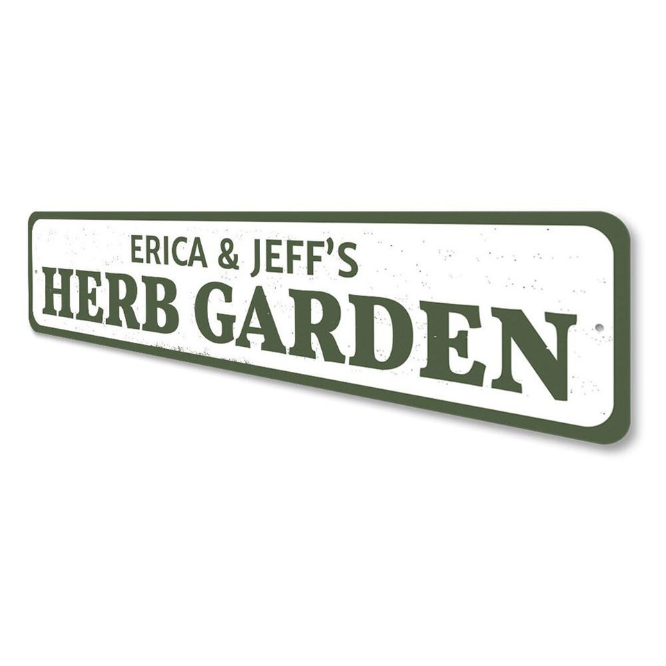 Herb Garden Sign, Personalized Gardener Names Metal Wall Decor ...
