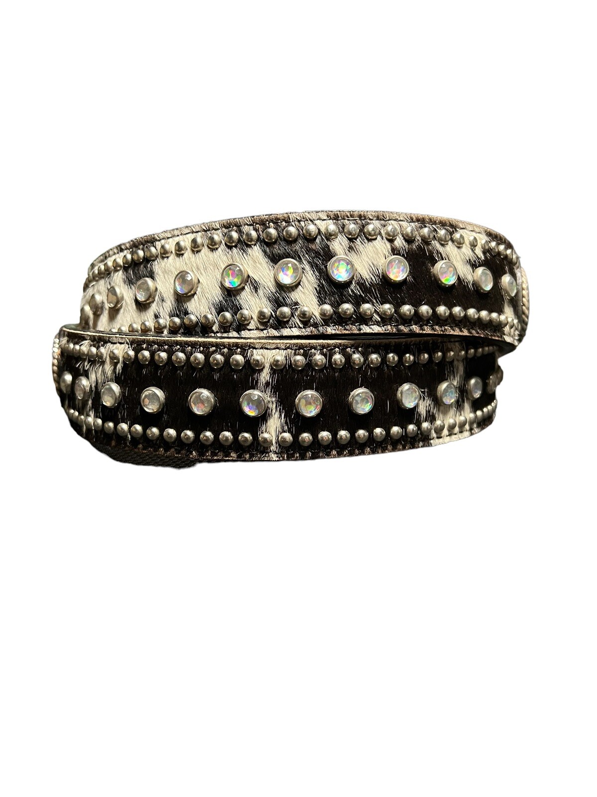 Men’s Native Belt With Metal Diamond Conchos Black Leather Traditional ...