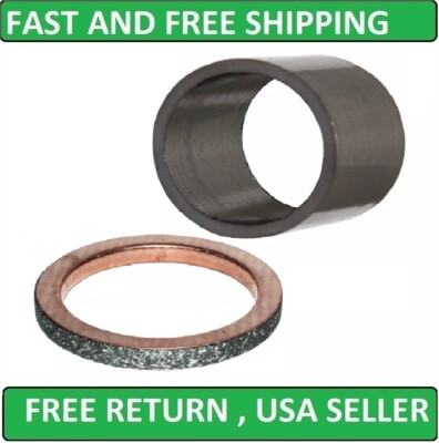 Exhaust Pipe Muffler Gaskets for Yamaha Kodiak 400 YFM400F 4X4 1993 ...