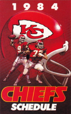 1984 KANSAS CITY CHIEFS FOOTBALL POCKET SCHEDULE | eBay