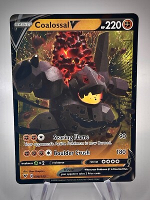 Pokémon TCG Coalossal V Vivid Voltage 098/185 Holo Ultra Rare | eBay