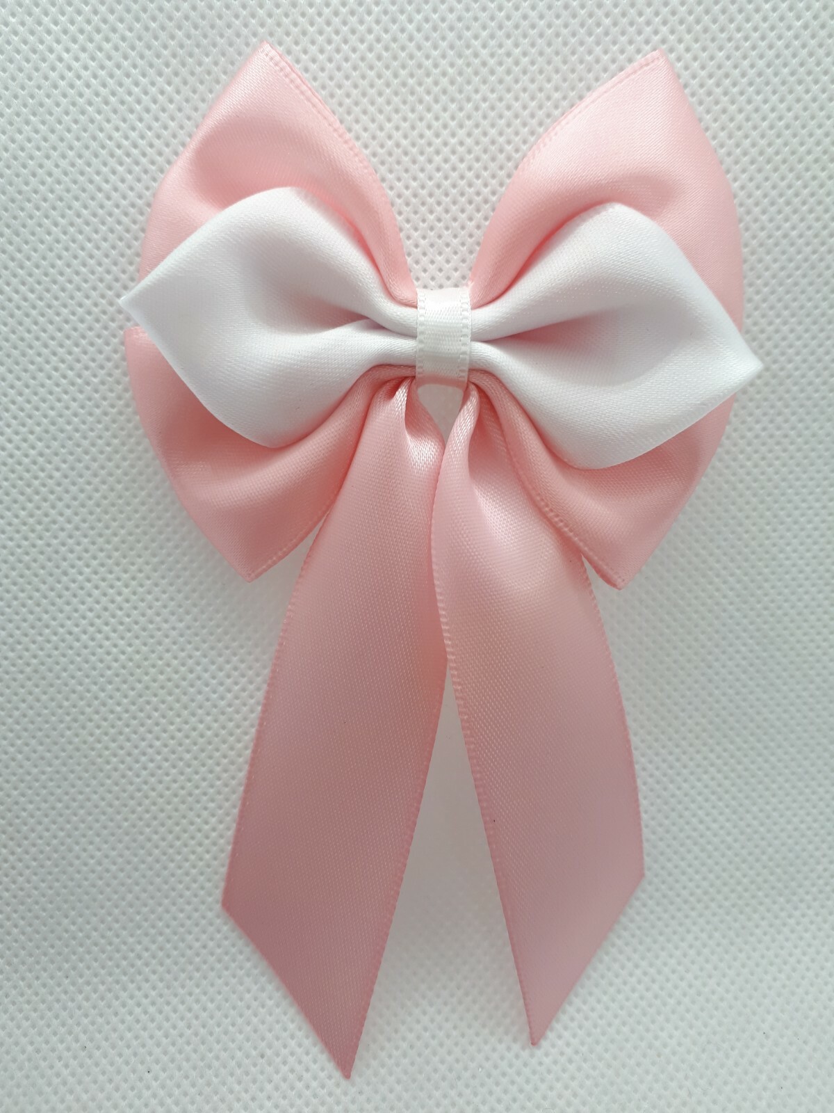 Set of 3 Satin Ribbon Decor Bows With Tails Baby Shower Pink Blue 8 x ...