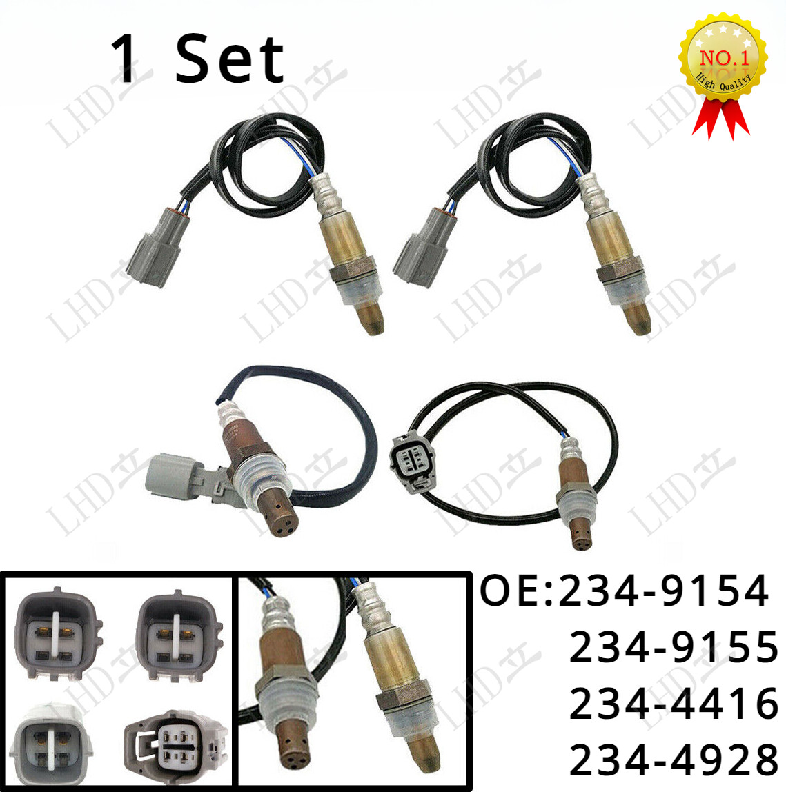 1 Set Oxygen Sensors For 2006 2007 08 Lexus RX400h V6 3.3L Upstream ...