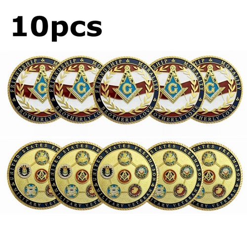 10PCS US Army Marine Air Force Masonic Freemason Freemasonry Challenge ...