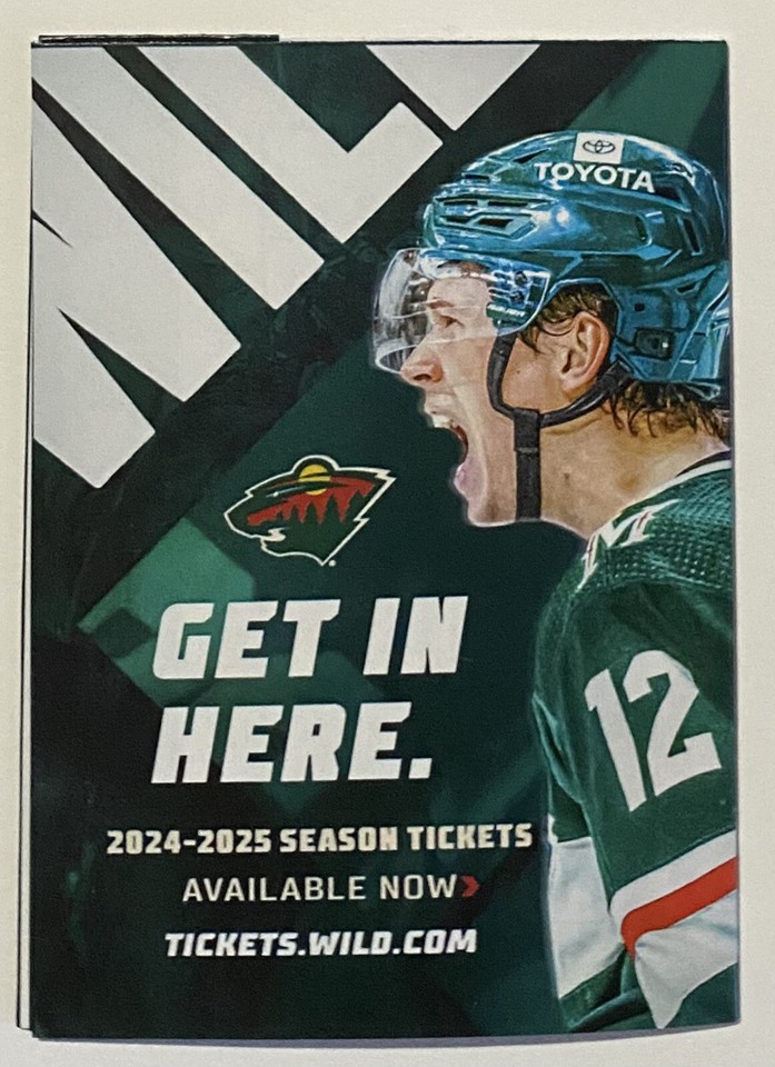 2024-2025 MINNESOTA WILD Schedule 🏒 NHL Hockey Sked NEW‼️ | eBay