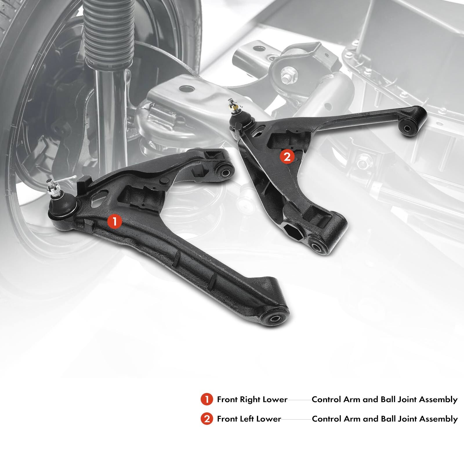 2x Front Lower Control Arm w/ Ball Joints for Dodge Dakota Durango ...