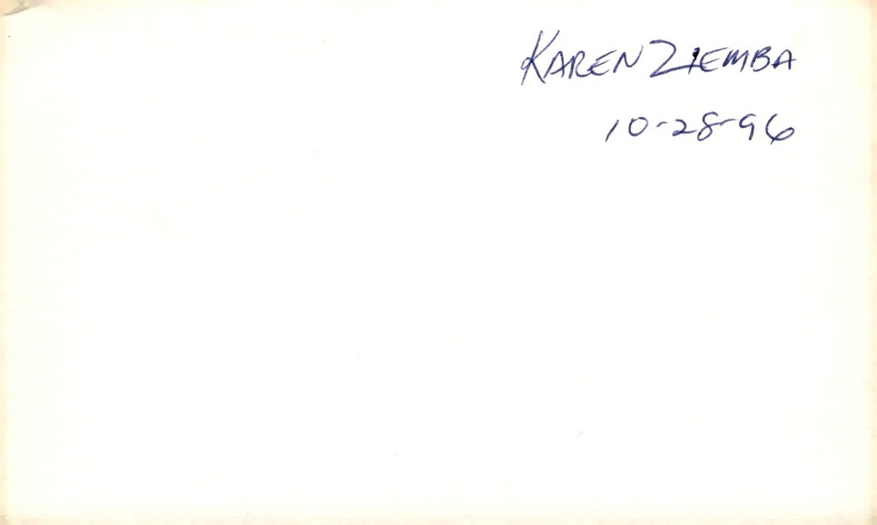 Karen Ziemba Signed Auto 3x5 Card Tony Award Winning Actress | eBay