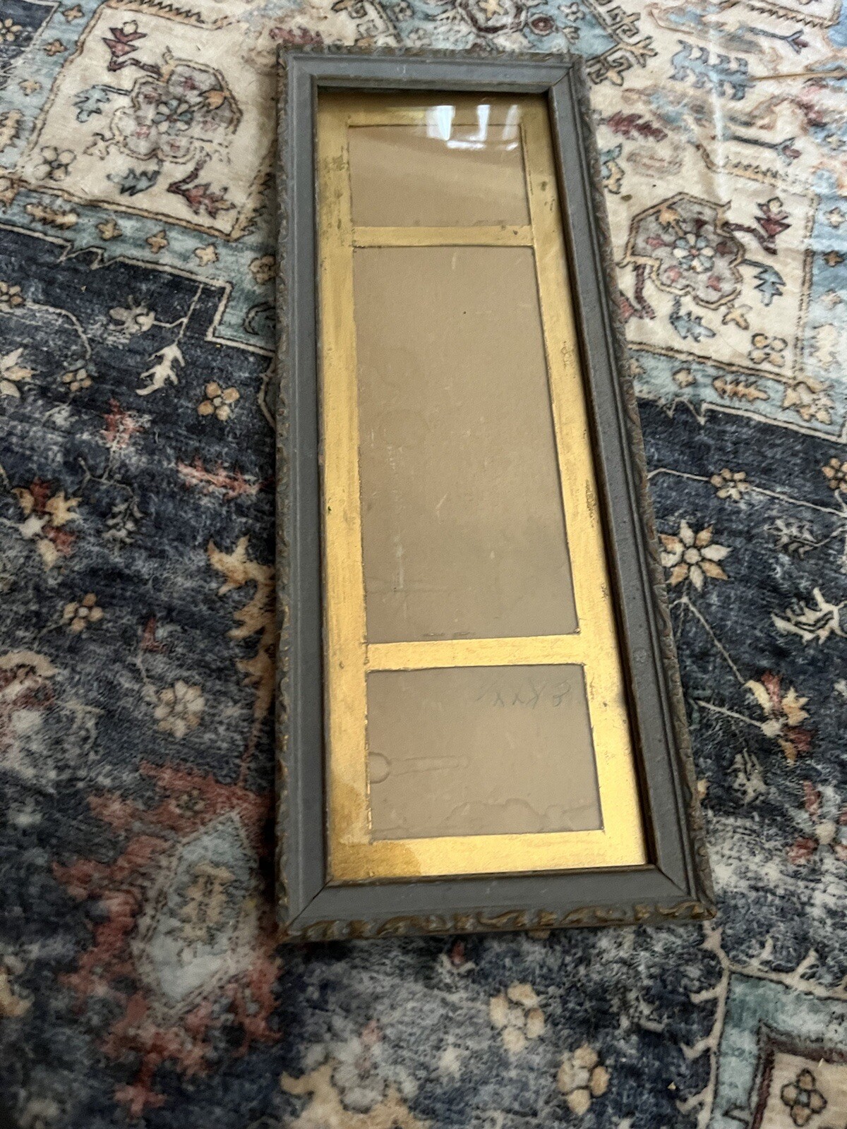 Antique Beautiful Victorian Small Long Picture Frame original Gold ...