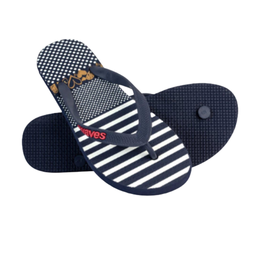 Waves Natural Rubber Slippers unisex Casual Printed Pattern Flat ...