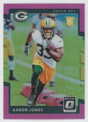 2017 Donruss Optic Pink Prizm Aaron Jones Rookie Green Bay Packers #135 ...