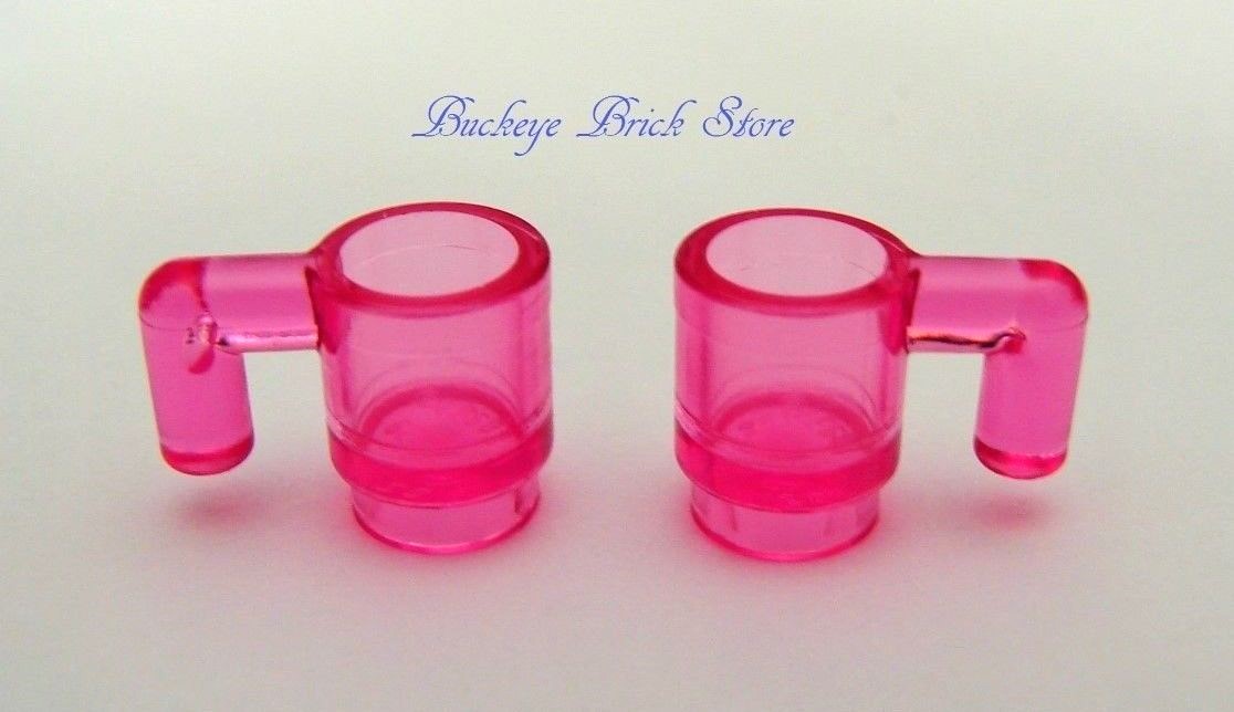NEW Lego 2X- Translucent TRANS PINK CUP Minifig Kitchen Dishes ...