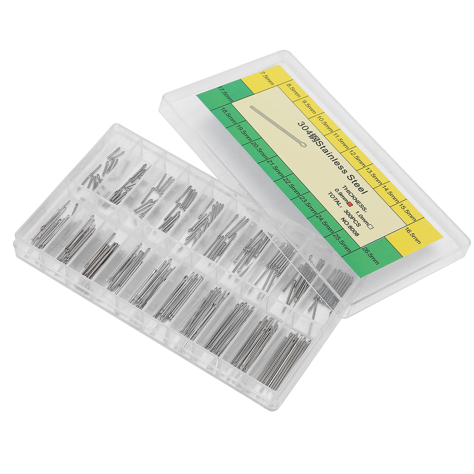 0.9mm 304 Watch Bracelet Split Pins Watch Parts Assortment 7.5‑26.5mm ...
