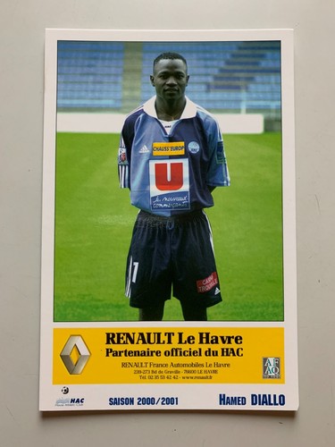 CARTE JOUEUR - LE HAC HAVRE - SAISON 2000-2001 - HAMED DIALLO | eBay
