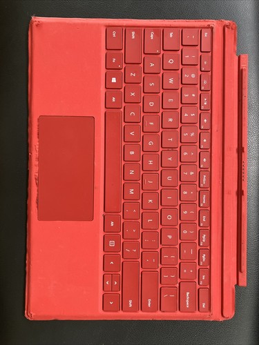 Microsoft 1725 Type Cover Red for Surface Pro 3,4,5,6,7 Backlit ...