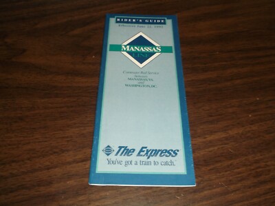 JUNE 1992 VRE VIRGINIA RAILWAY EXPRESS MANASSAS LINE PUBLIC TIMETABLE ...