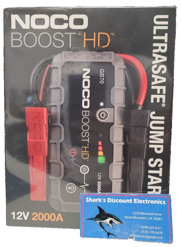 NOCO Boost HD GB70 2000A 12V UltraSafe Portable Lithium Battery Jump ...