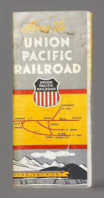Along the UNION PACIFIC RAILROAD Railway Timetable Booklet Vintage 1954 ...
