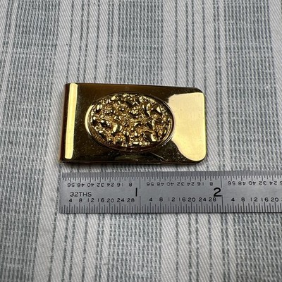 Vintage NEW OLD STOCK Gold Tone Money Clip With Gold Miner Nuggets ...