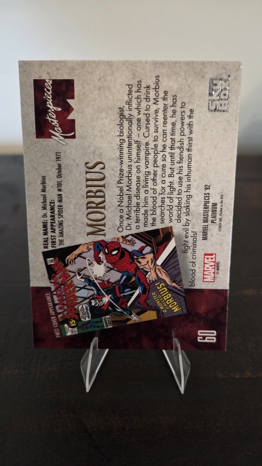 Marvel Masterpieces Platinum 92 Morbius 60 Base Card | eBay