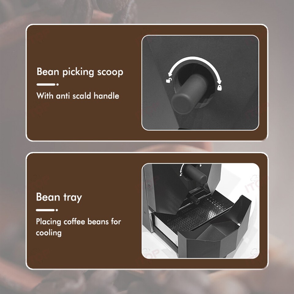 Electric Coffee Bean Roaster with Baking Curve Options Exhaust Coffee ...