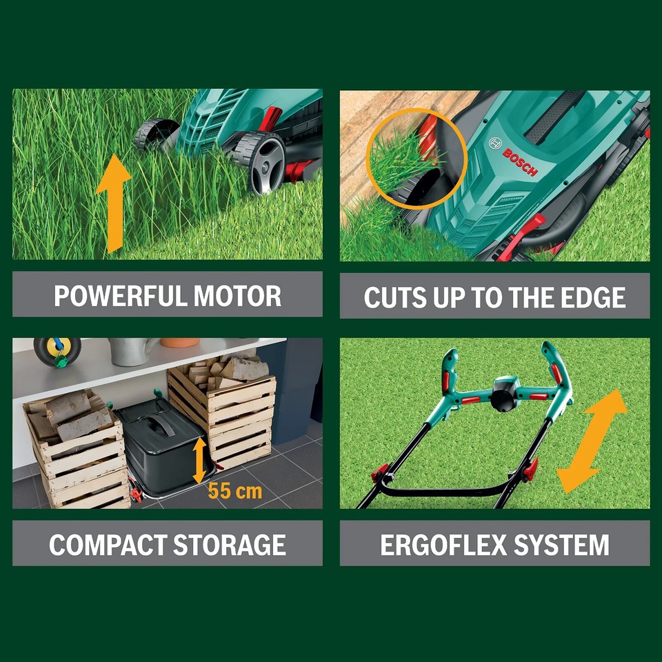 Bosch Rotak 370 ER Corded Rotary Lawnmower | eBay UK