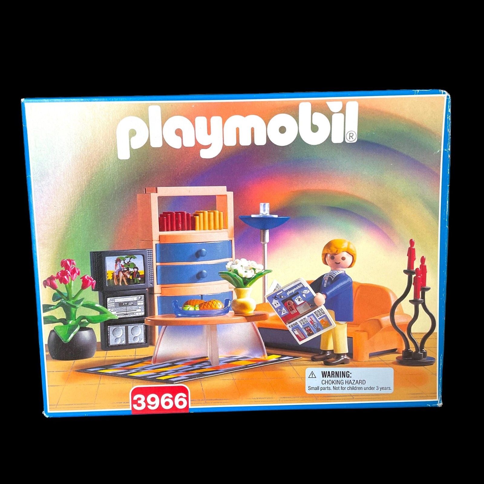 PLAYMOBIL 3966 Modern Living Room Dollhouse Furniture Vintage HTF ...