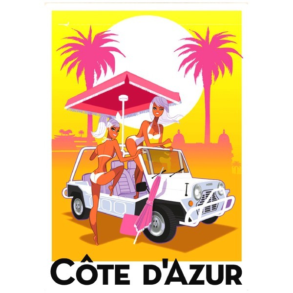 AUSTIN MINI MOKE COTE AZUR sticker vinyle laminé | eBay