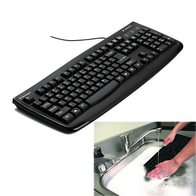 Kensington Pro Fit Washable Computer Keyboard Usb/PS2 - Black ...