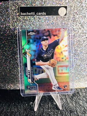 2020 Topps Chrome Brendan McKay REFRACTOR RC #8 Tampa Bay Rays Rookie ...