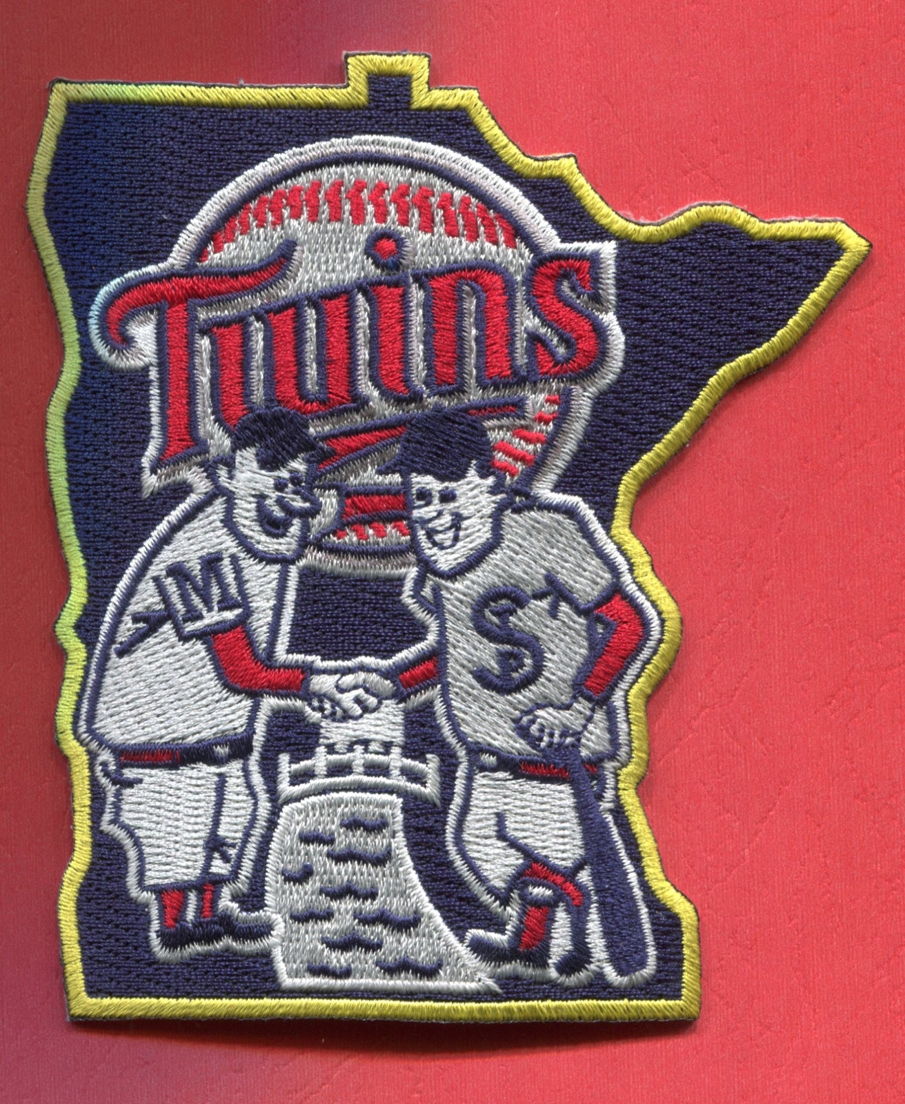 Minnesota Twins Shaking Hands Embroidered Patch in shape of State | eBay