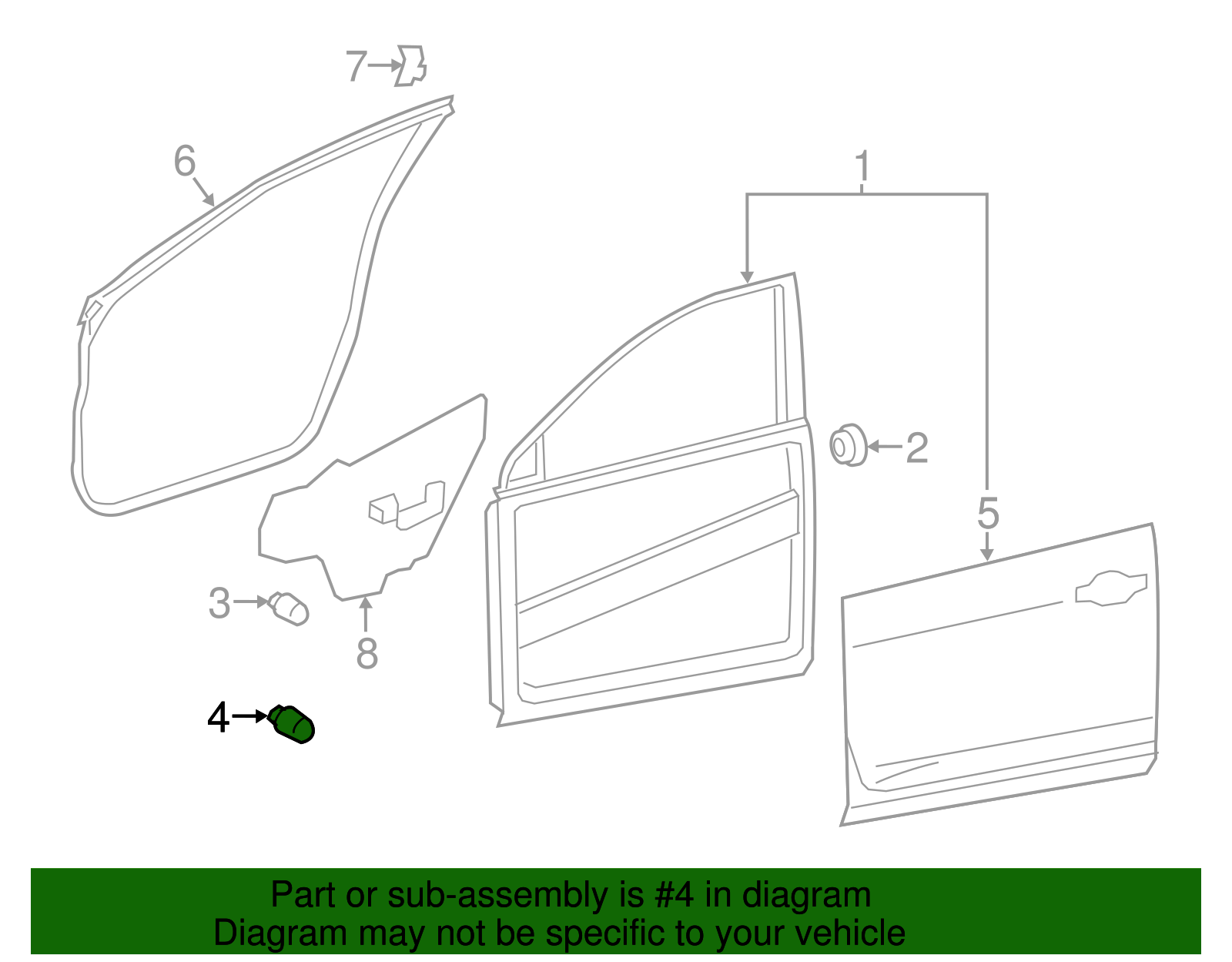 Nissan 80872JM00A Genuine OEM Door Shell Bumper for sale online | eBay