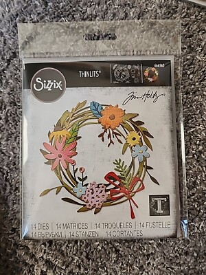 Sizzix Thinlits Easter Vault Funky Floral Wreath 666563 | eBay