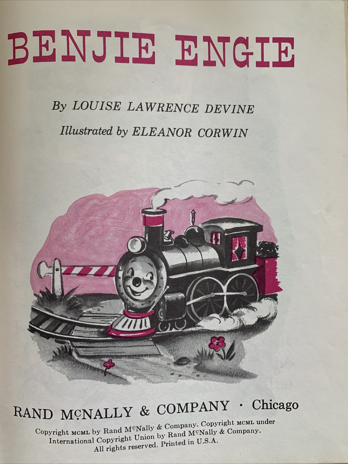 Vintage 1950 Benjie Engie #7928 Rand McNally Children’s Super Book Free ...