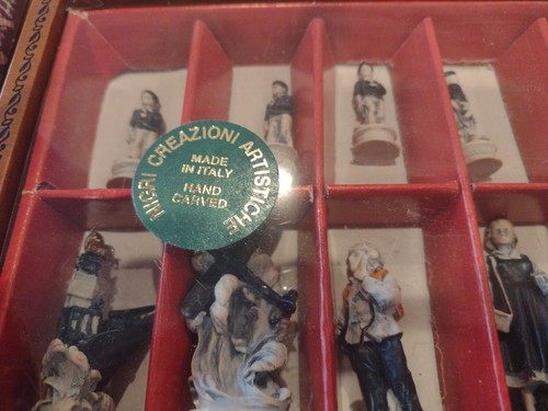Vintage WW2 Hand Carved US Warships Sailors Naval Battle NIGRI Chess ...