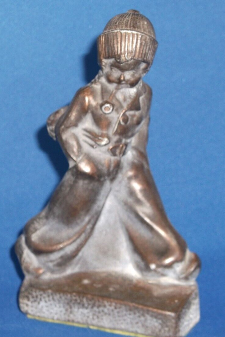 Vintage Cast Bronze Walking Man with Pipe Figurine Boho | eBay