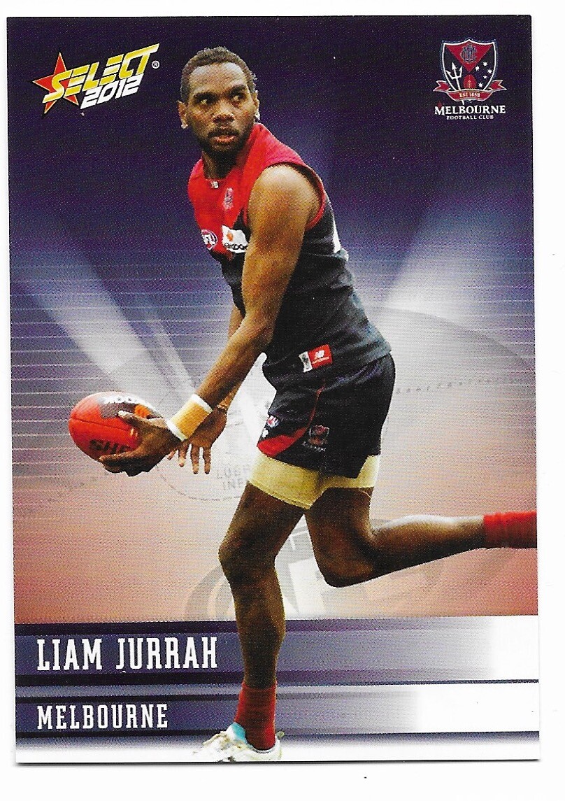 2012 AFL SELECT CHAMPIONS MELBOURNE LIAM JURRAH # 129 COMMON CARD ...