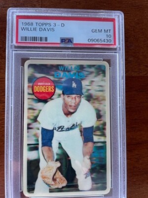 1968 Topps 3D Willie Davis psa 10! Rare set! Super rare card! Very ...