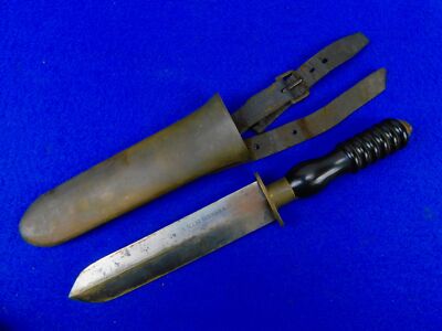 British English WW2 Siebe Gorman & Co. Diving Diver's Knife w/ Scabbard ...