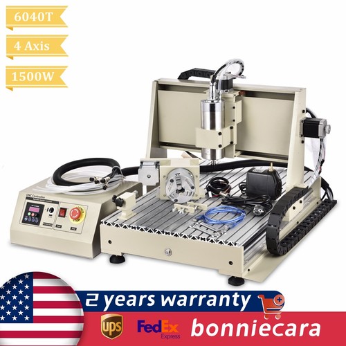 USB 4 Axis 6040 CNC Router VFD Engraver 3D Drill Milling Engraving ...