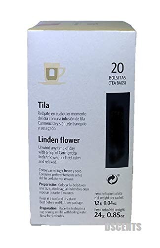 Spanish Linden Flower Tea (Tila / Tilo) by Carmencita 20 Tea Bags PACK ...