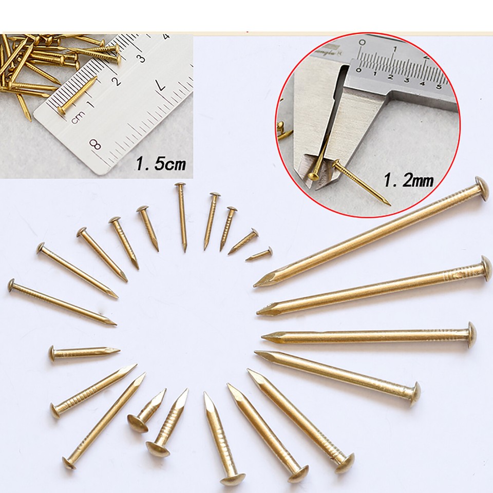 250g Solid Brass Panel Pins Nail,Picture Tacks,Hardboard M1.2/1.5/2/2.8 ...