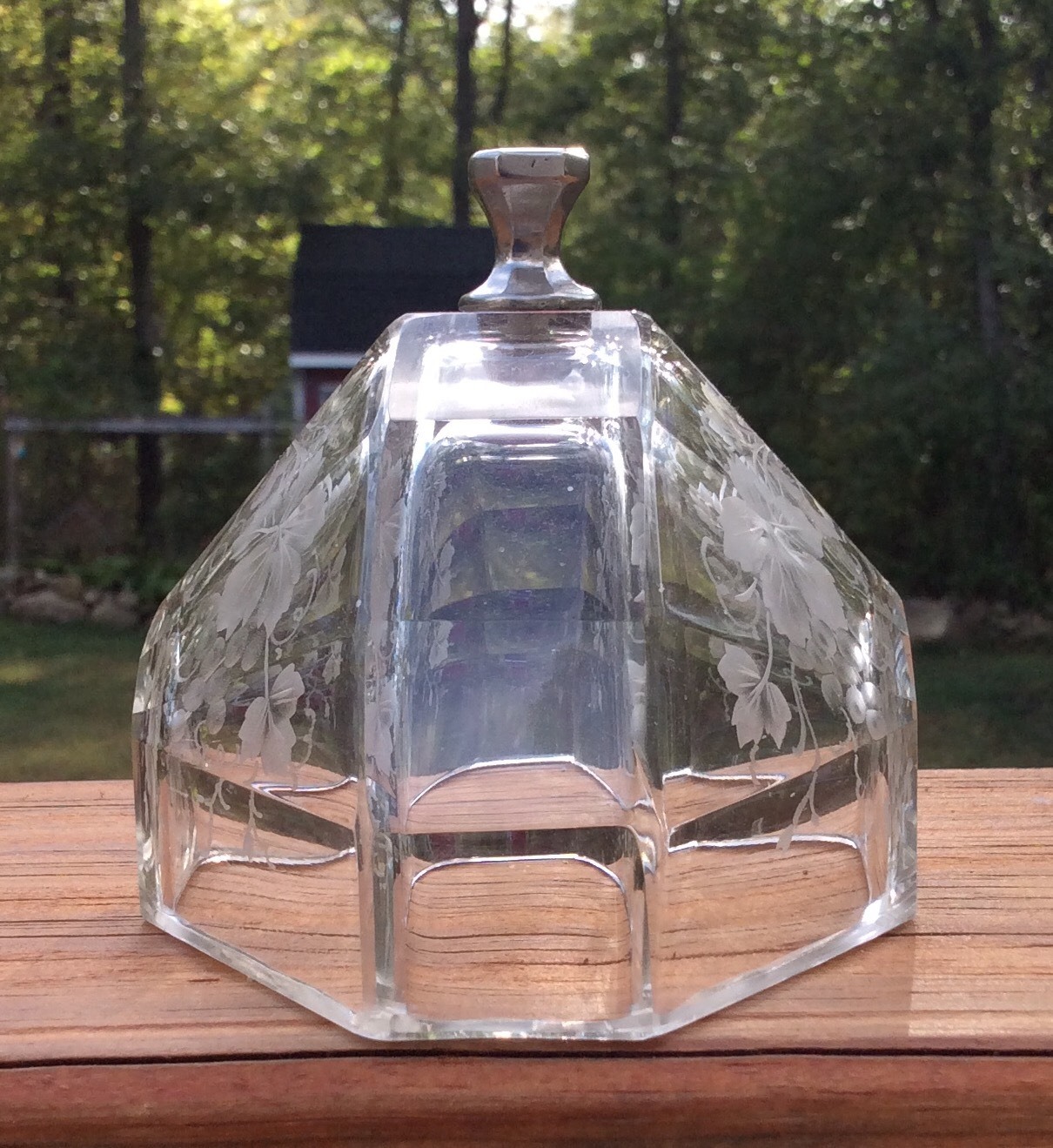 Rare Cut Glass Etched Teapot | eBay