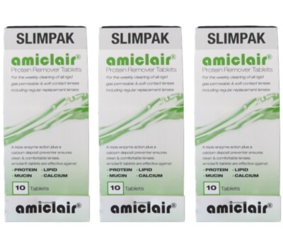 Contact Lens Cleaning Tablets - Amiclair Protein Remover 10 Tablets ...