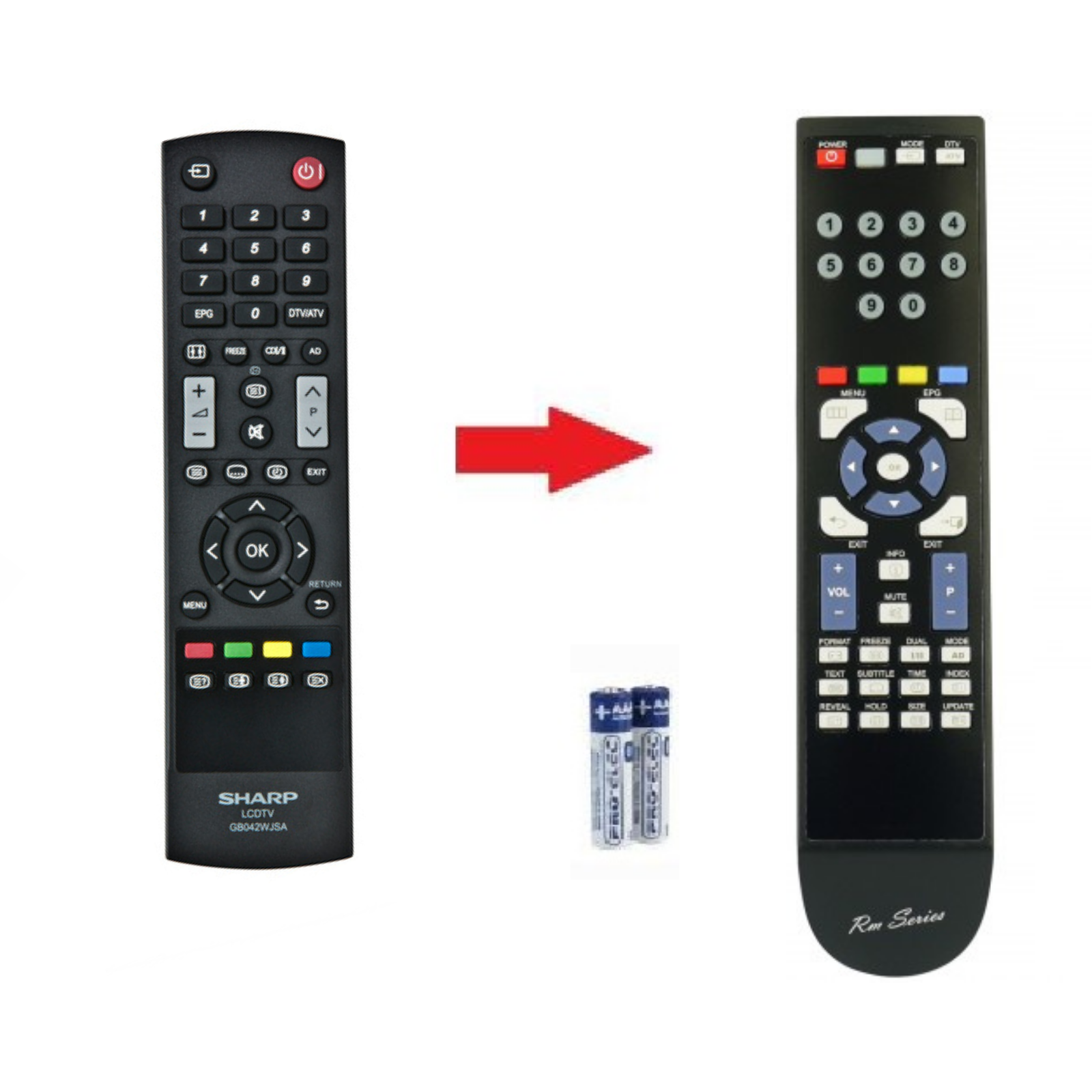Replacement Dedicated Remote Control For Sharp LCD TV GB042WJSA, LC ...