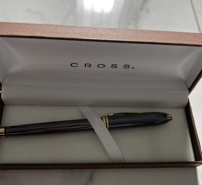 Cross Stylo Roller 585 Titanium Pen in Box Free Ship Gold In Box | eBay