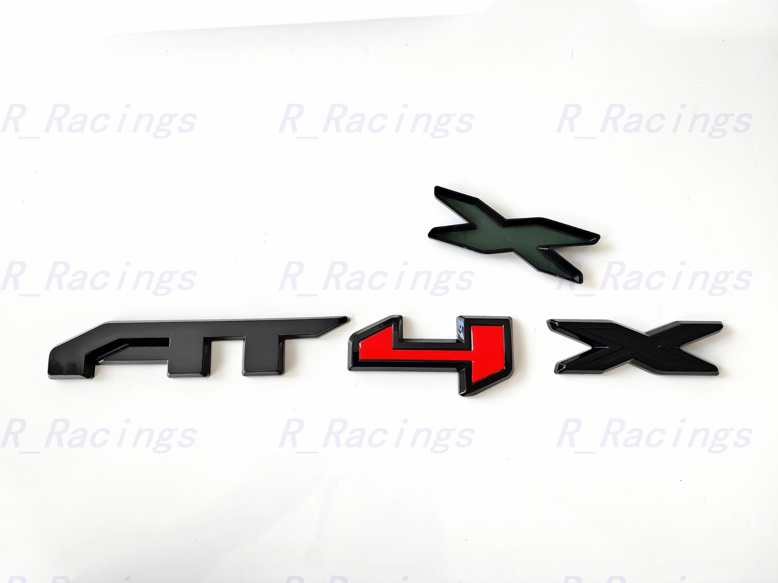 1PC Gloss Black Red Front Grill AT4X OVERLAY Emblems 2023+ Canyon AT4X ...