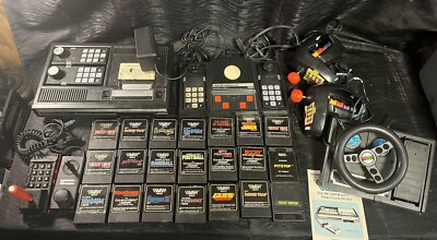 Vintage Lot Coleco Vision Console, Controllers, Steering Wheel, Games ...